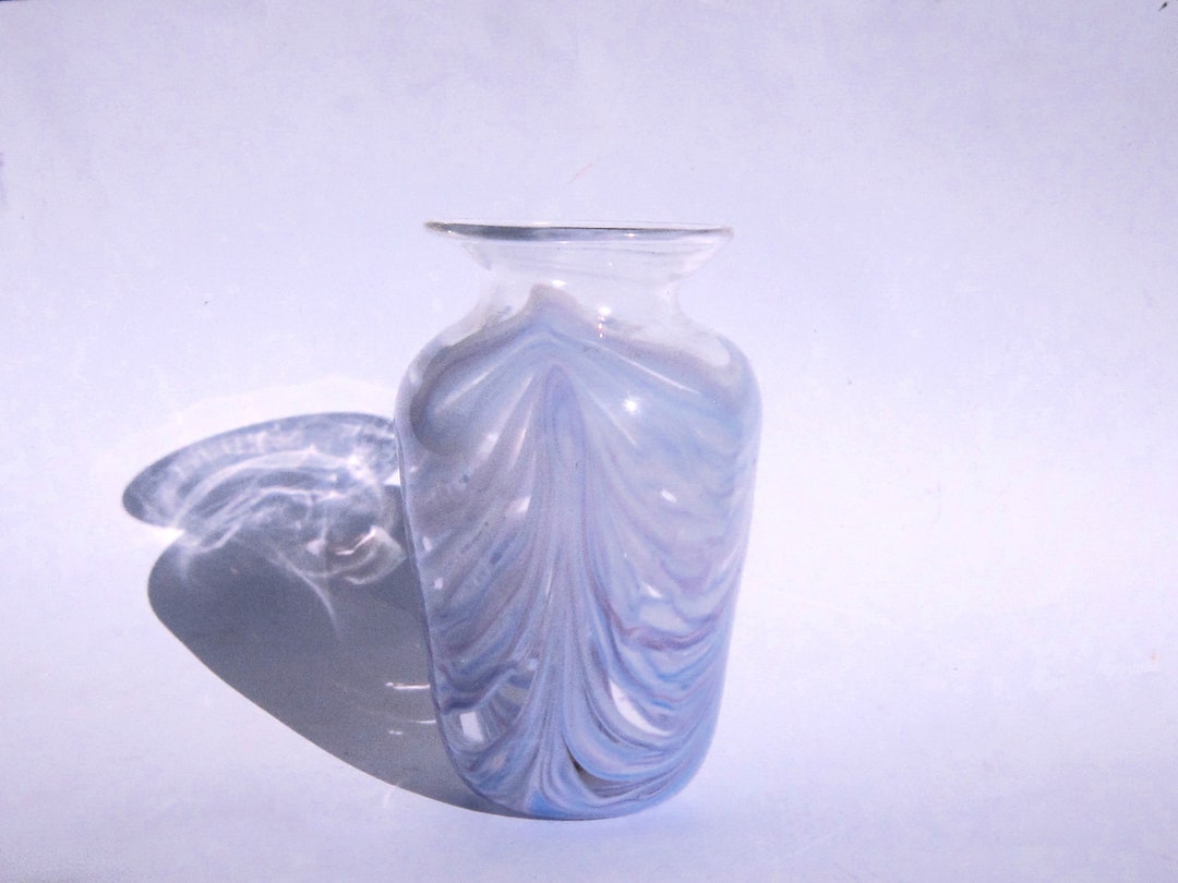 Adrian Sankey Studio Glass Vase, Hand Made Art Glass, Original Label ...