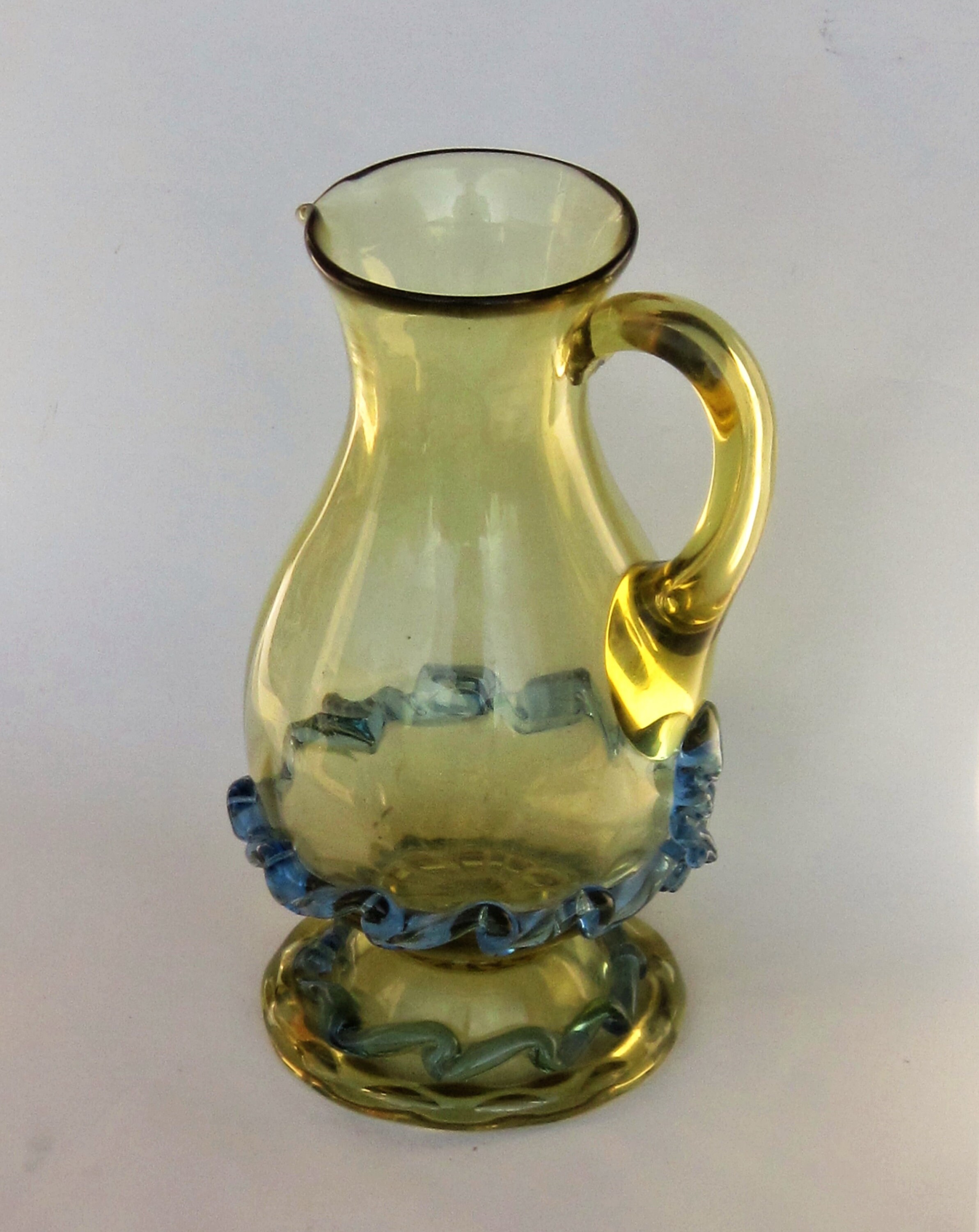 REDUCED Large Victorian Style Large Glass Jug With Applied - Etsy