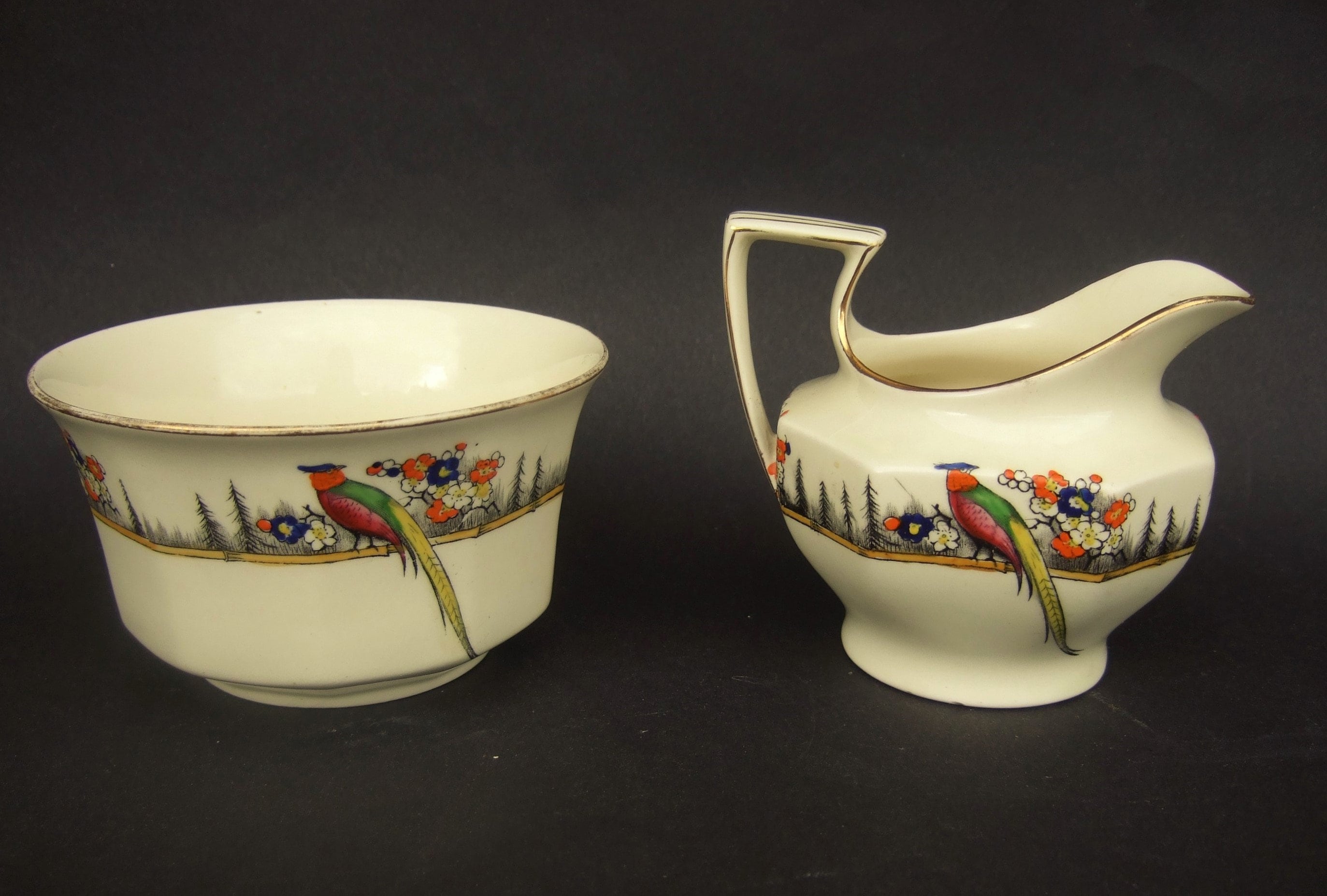 Grimwades Royal Winton Ivory Cream Jug and Sugar Bowl Art Deco 1930s ...