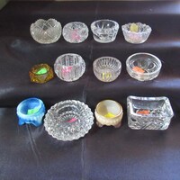 Vintage 5 Glass Octagon Salt Cellars. Faceted Side Designs. Use for ...