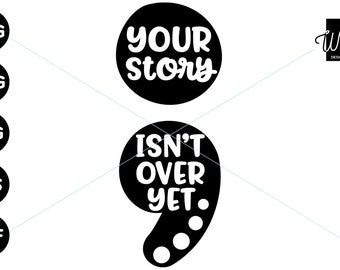 Semicolon Project SVG Mental Illness Awareness EPS Png & Dxf | Etsy