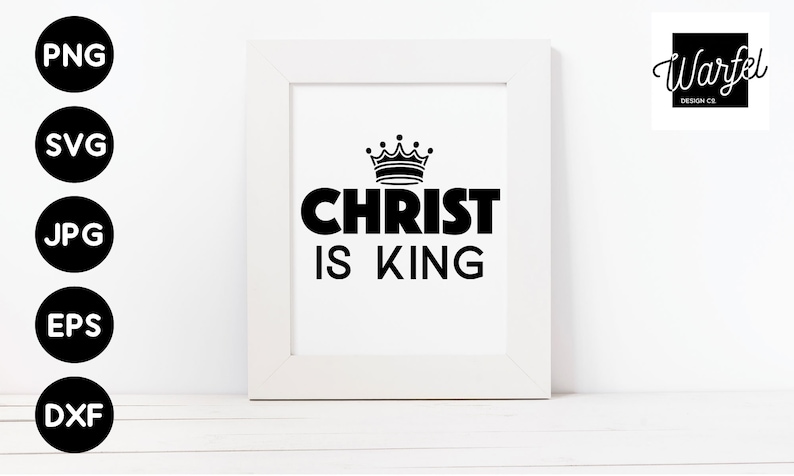 Christ is King SVG Cricut silhouette SVG for glitter | Etsy