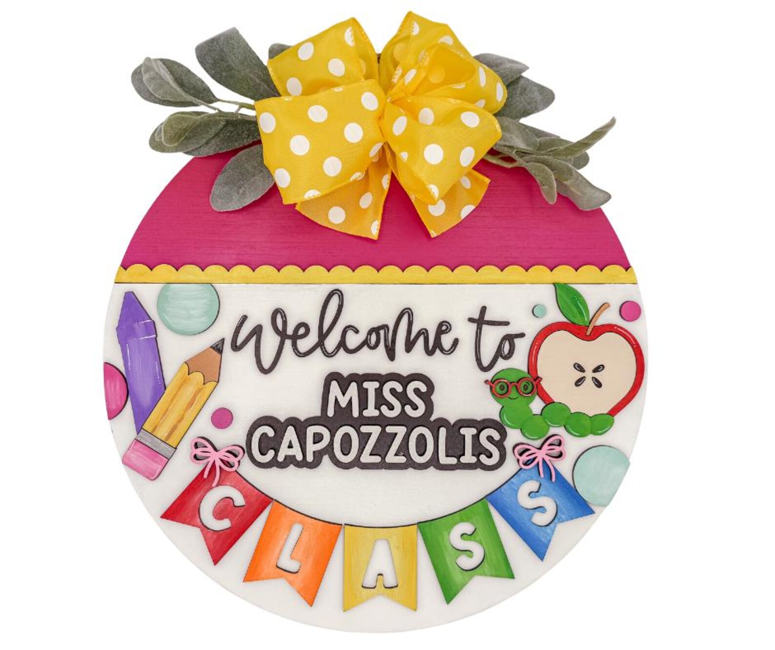 Personalized Teacher Door Sign, Back to School Welcome Sign, End of ...
