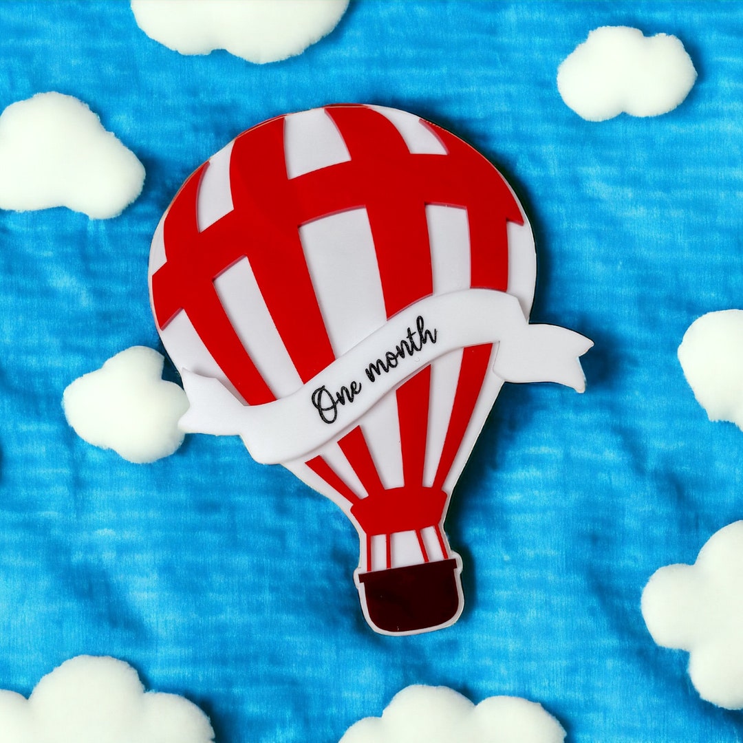 Hot Air Balloon Baby Milestone Markers: Acrylic Photo Prop Set - Etsy