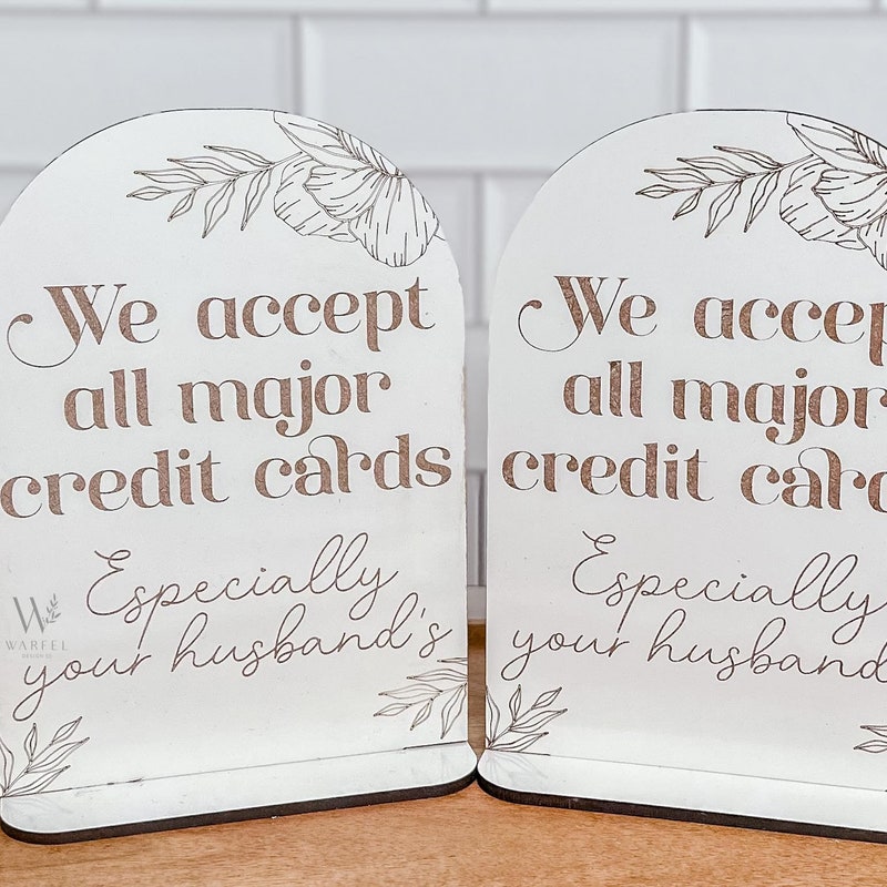 Credit Card Fee Sign - Etsy