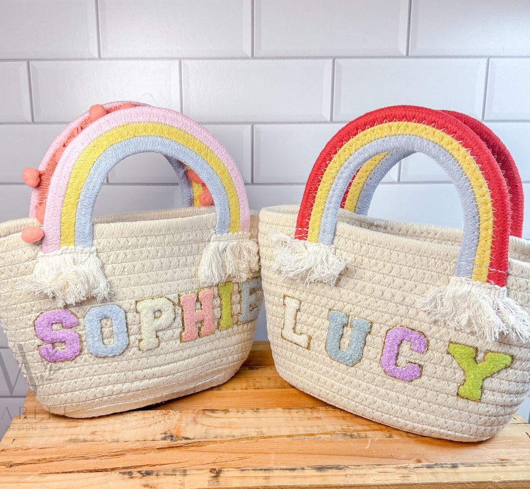 Personalized Girls Rainbow Purse, Custom Name Handbag, Kids Little Girl ...