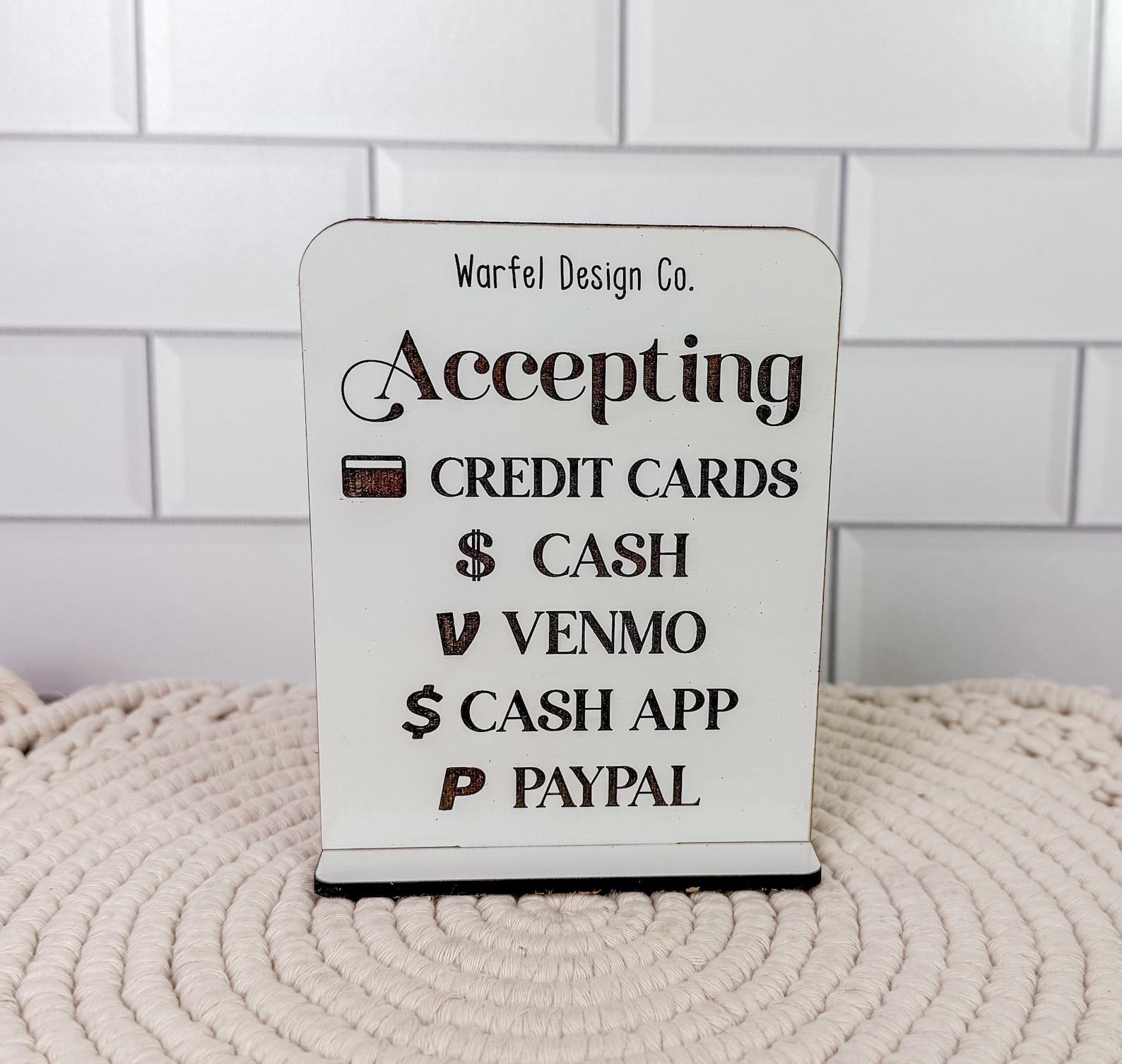Custom Payment Sign, Accepting Cash App Paypal Venmo Cash Credit Cards ...