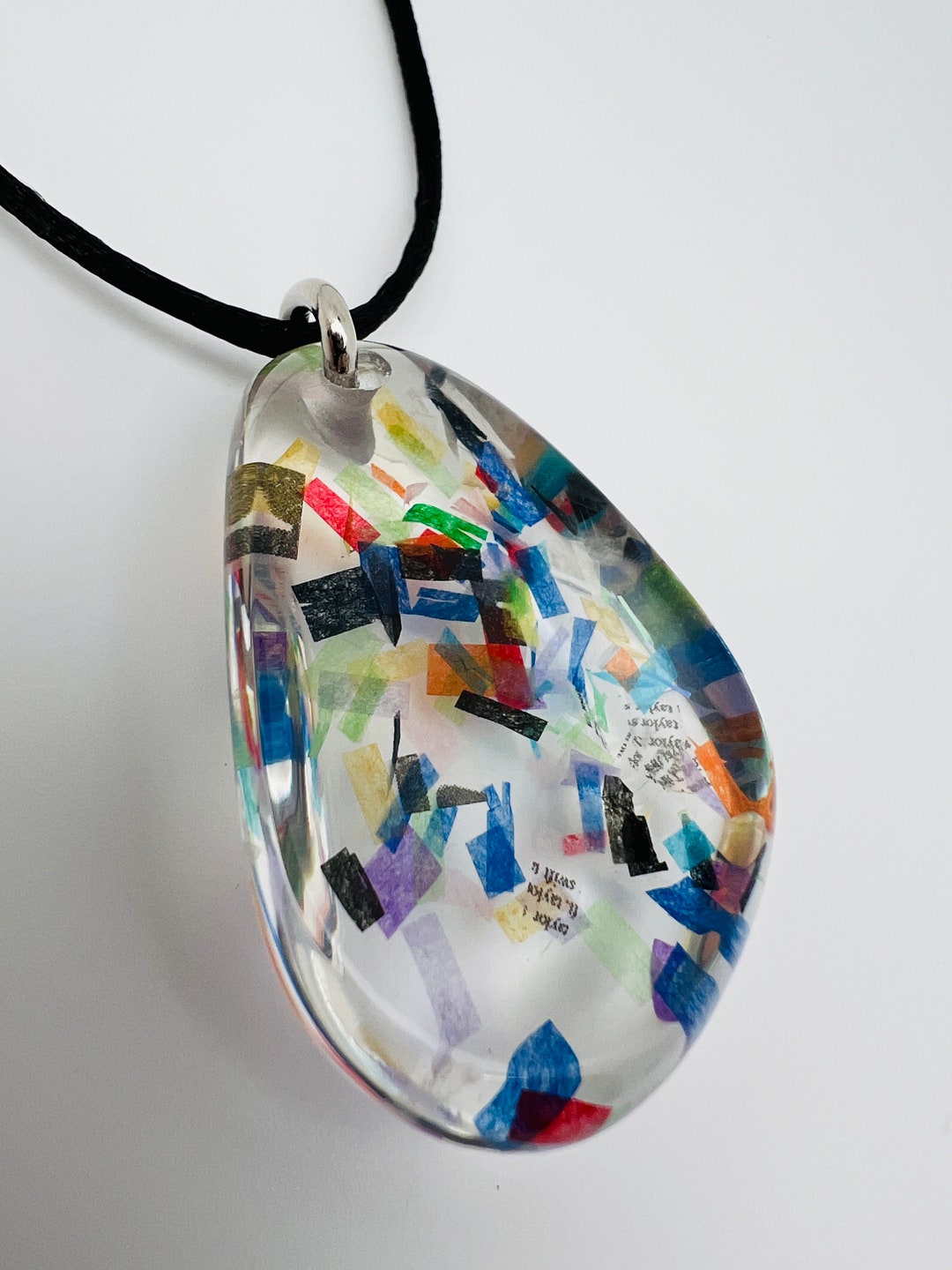 TS Reputation and Eras Confetti Worry Stone Shaped Necklace or Keychain ...