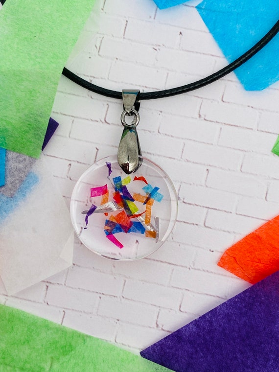 BTS Confetti Preserved in a 1 Necklace Pendant BTS-6 - Etsy