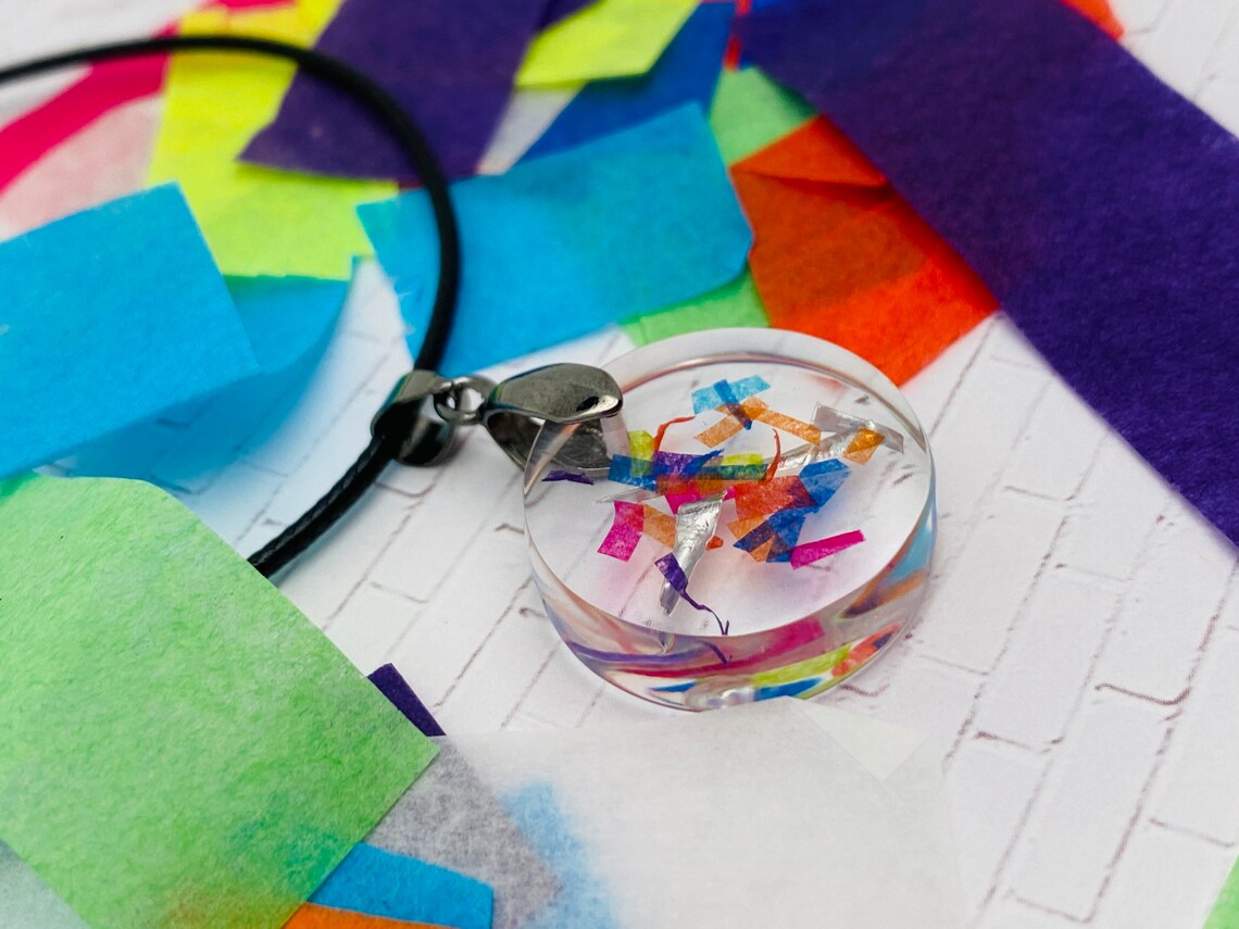 BTS Confetti Preserved in a 1 Necklace Pendant BTS-6 - Etsy