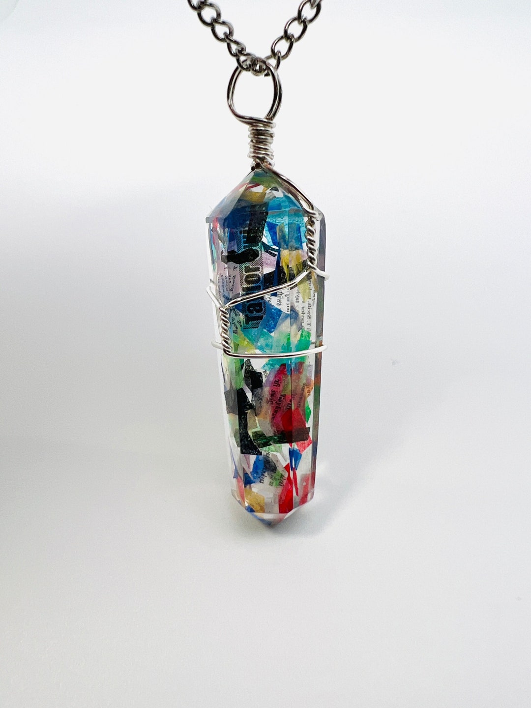 TS Reputation and Eras Confetti Crystal Shaped Necklace - Etsy