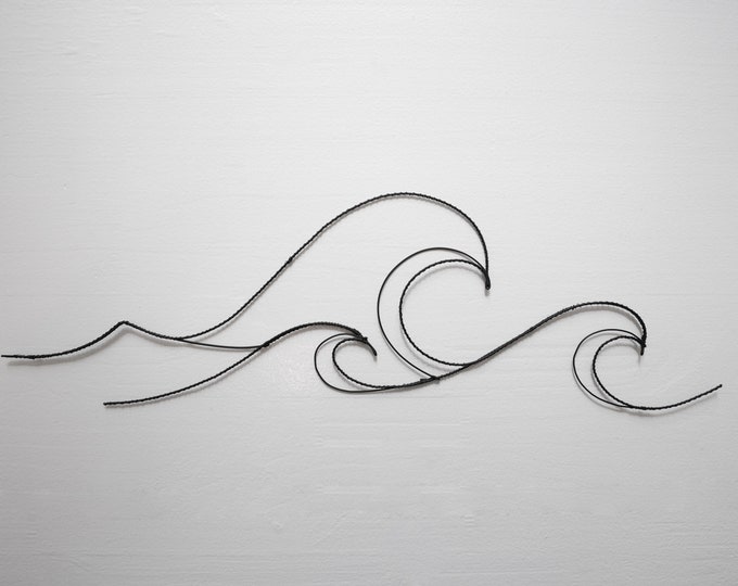 Ocean Waves Wire Art | Single Line Wire Art | Waves Wall Art - Etsy