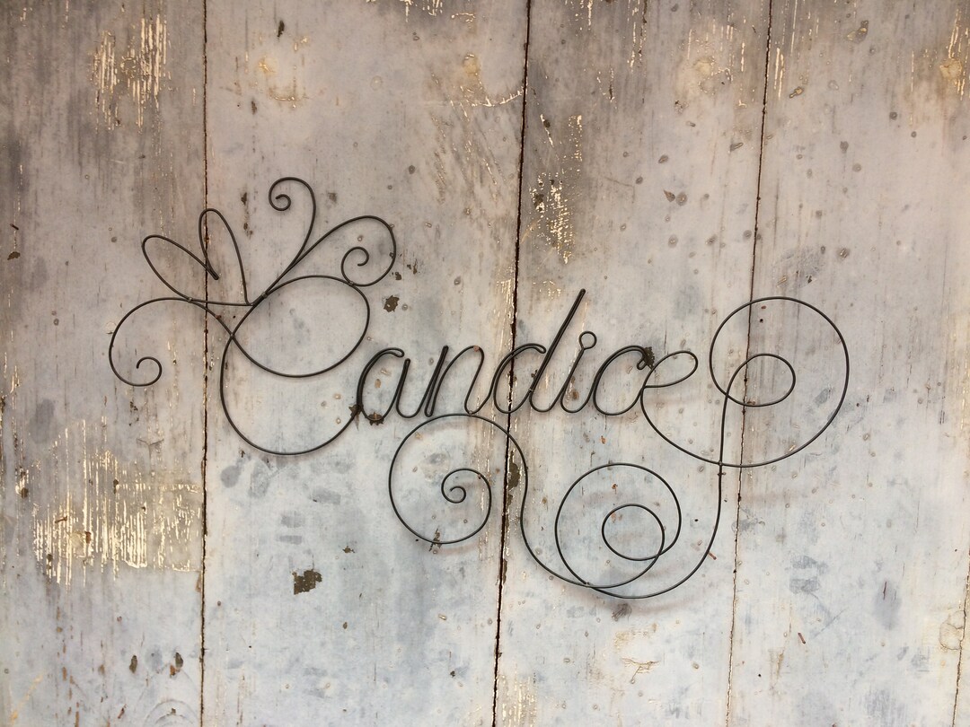 Customizable First Name in Wire, Wall Decoration for Children's Room ...