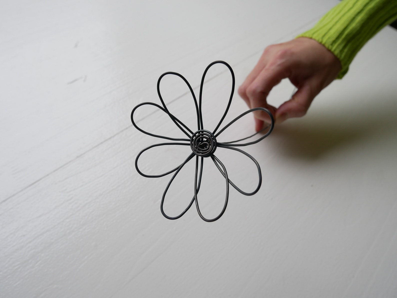Bouquet 10 fleurs 3D en fleur fil de fer recuit, fleur artificielle ...
