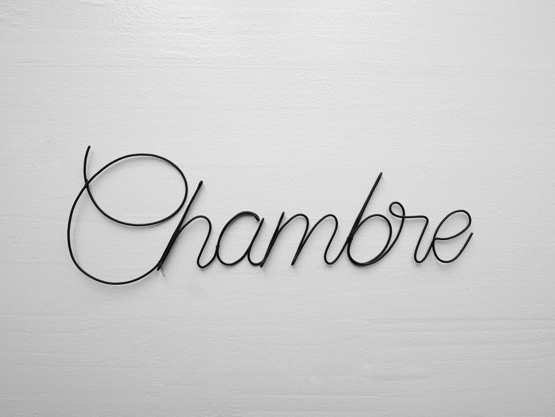 Bedroom Door Sign, Phrase in Real Annealed Wire, Bedroom Decor, Wire ...