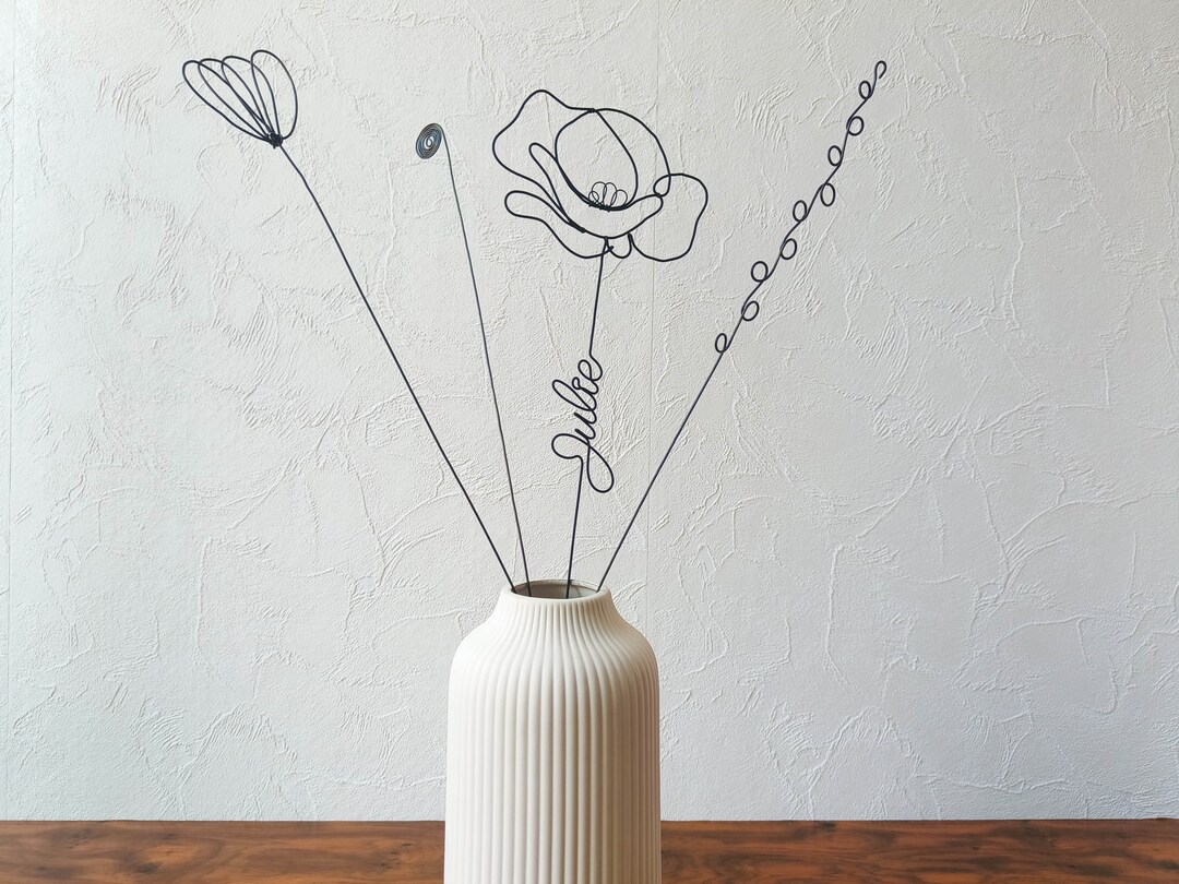 First Name in Real Customizable Wire, Annealed Wire Poppy, Personalized ...