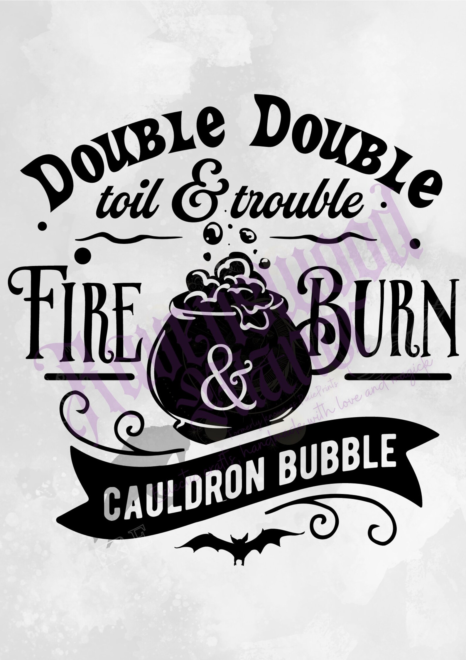 Double, Double Toil and Trouble Witch Print | Digital Download No ...