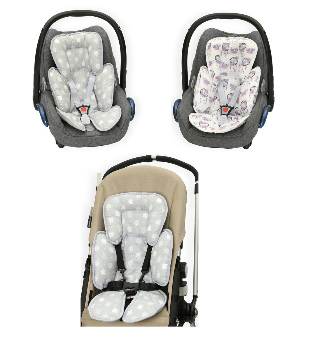 Baby Head Hugger & Full Body Support Liner for Car Seat Pushchair ...