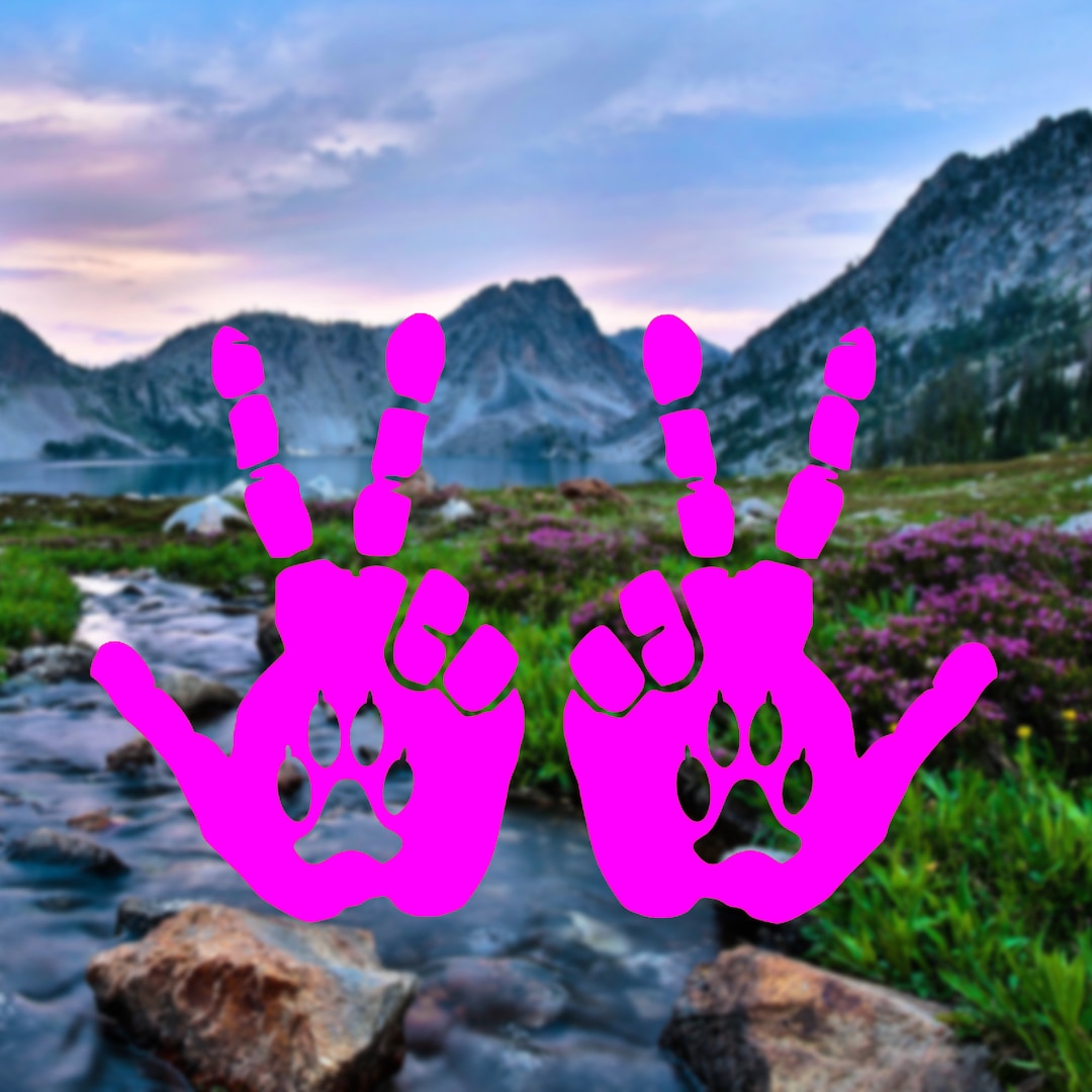 Dog Paw Peace Sign Decal - Car Sticker - Set of 2 - Etsy