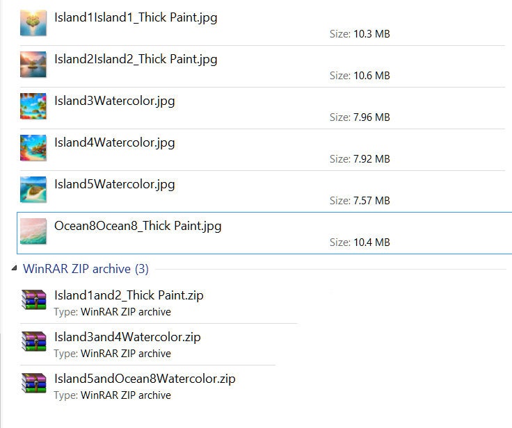 Scrapbook Paper With 6 Island Texture and Watercolor. Digital Paper ...