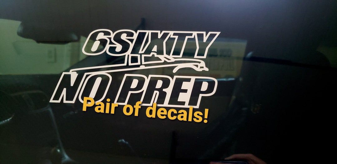 No Prep S10 Drag Racing Sticker. White Vinyl Decal PAIR Includes Free ...
