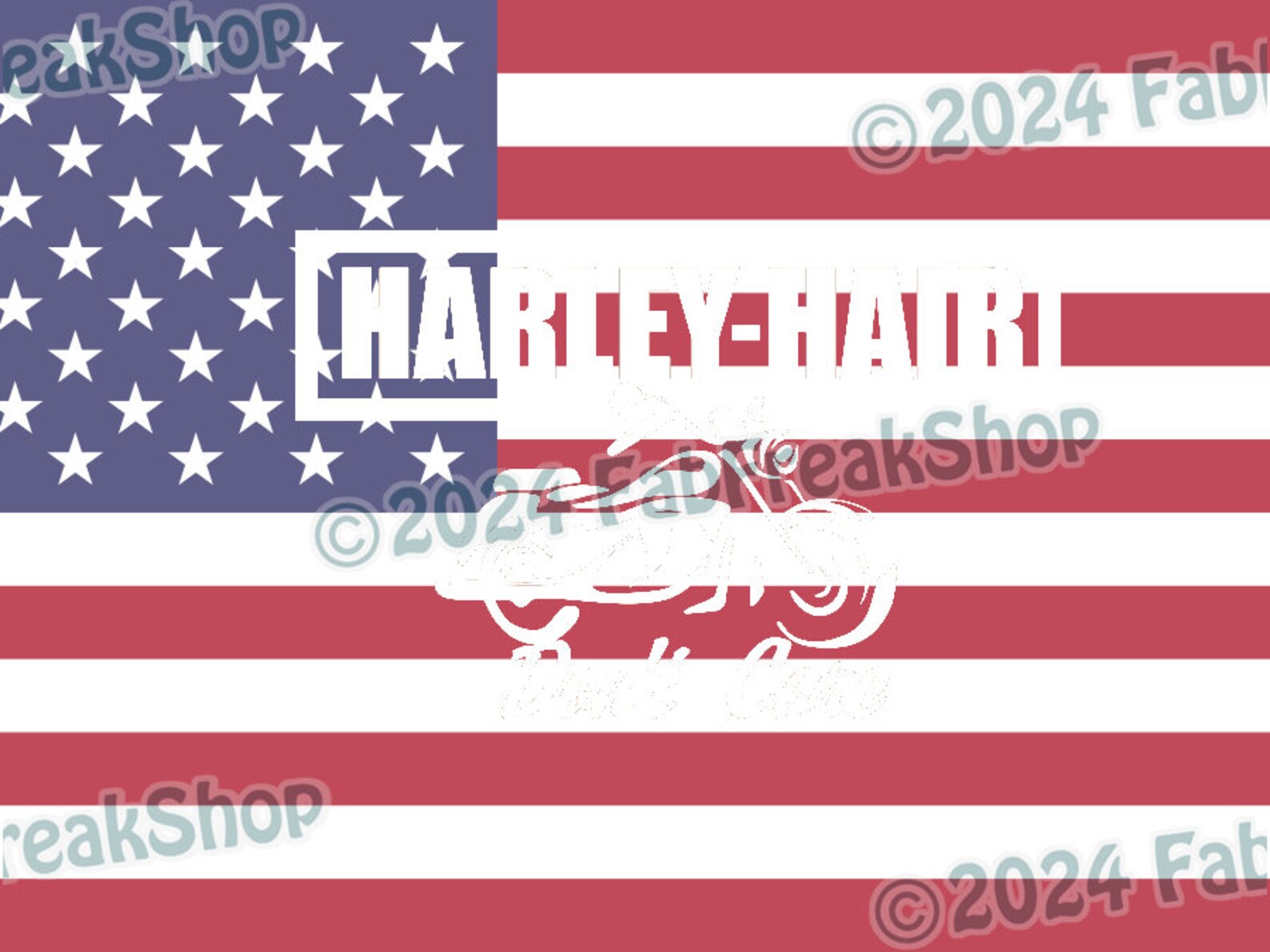 Harley Hair Sticker, Poker Run Gift, Unique Girl Biker Decal. Pair of ...