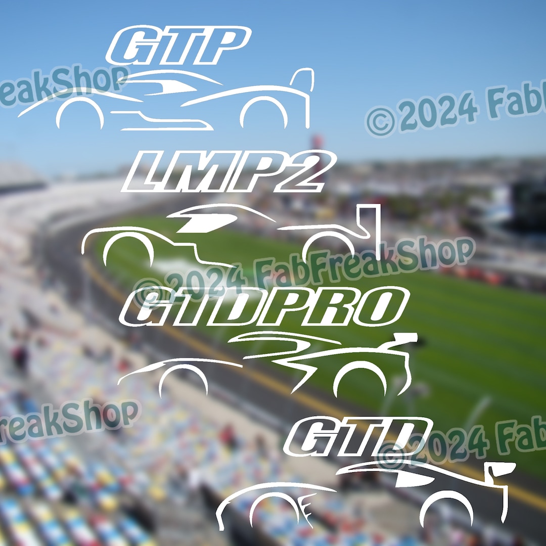 IMSA Car Class Vinyl Decal, Custom Outline Decal, Sportscar Race Decal ...