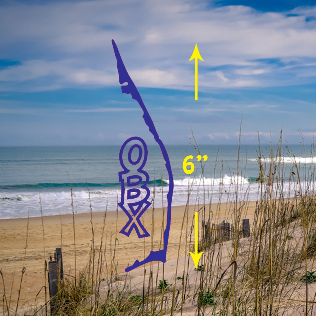 OBX Outer Banks Decal. Coastline for Car Window, Laptop Sticker (pair ...
