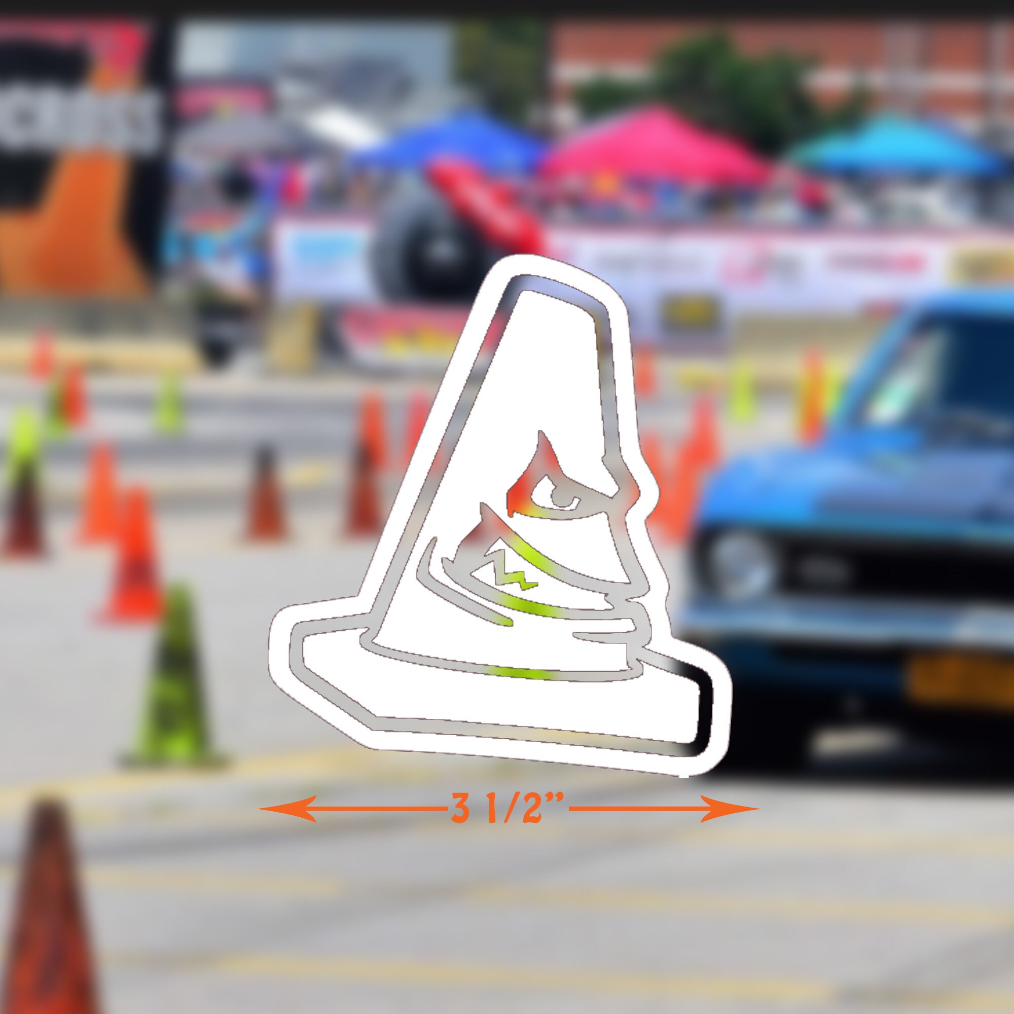 Autocross Cone Road Race Sticker, Vinyl Decal. PAIR Includes Free ...