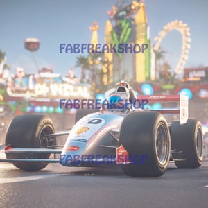12x12" Scrapbook Paper, Formula 1 Las Vegas Set, Digital Download JPG ...
