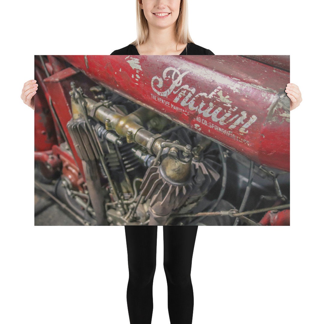 1913 Indian Motorcycle Print, Vintage Fine Art Print, Man Cave Poster ...