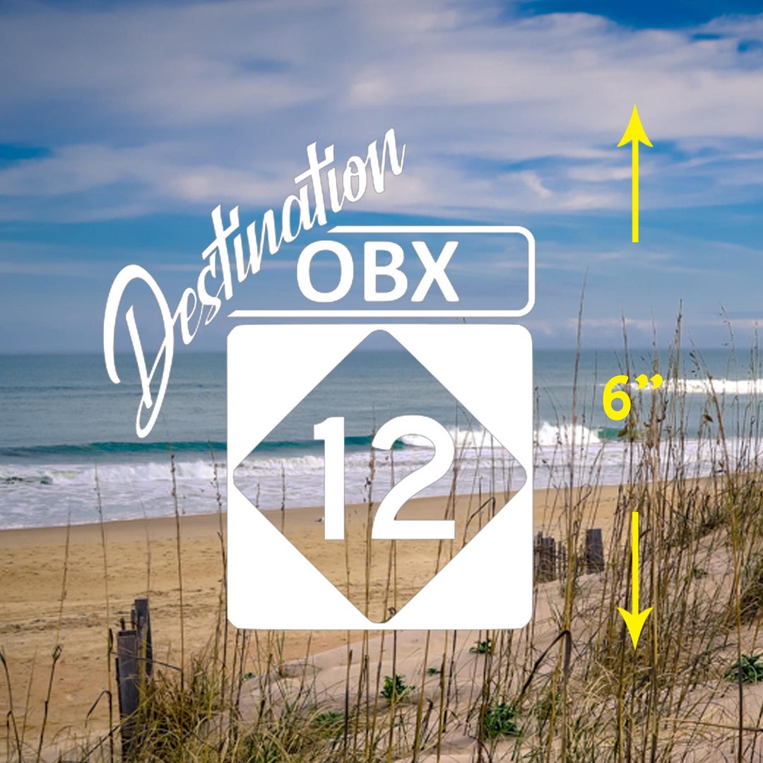 OBX Destination Decal Pair: Outer Banks Car Window Laptop Stickers - Etsy