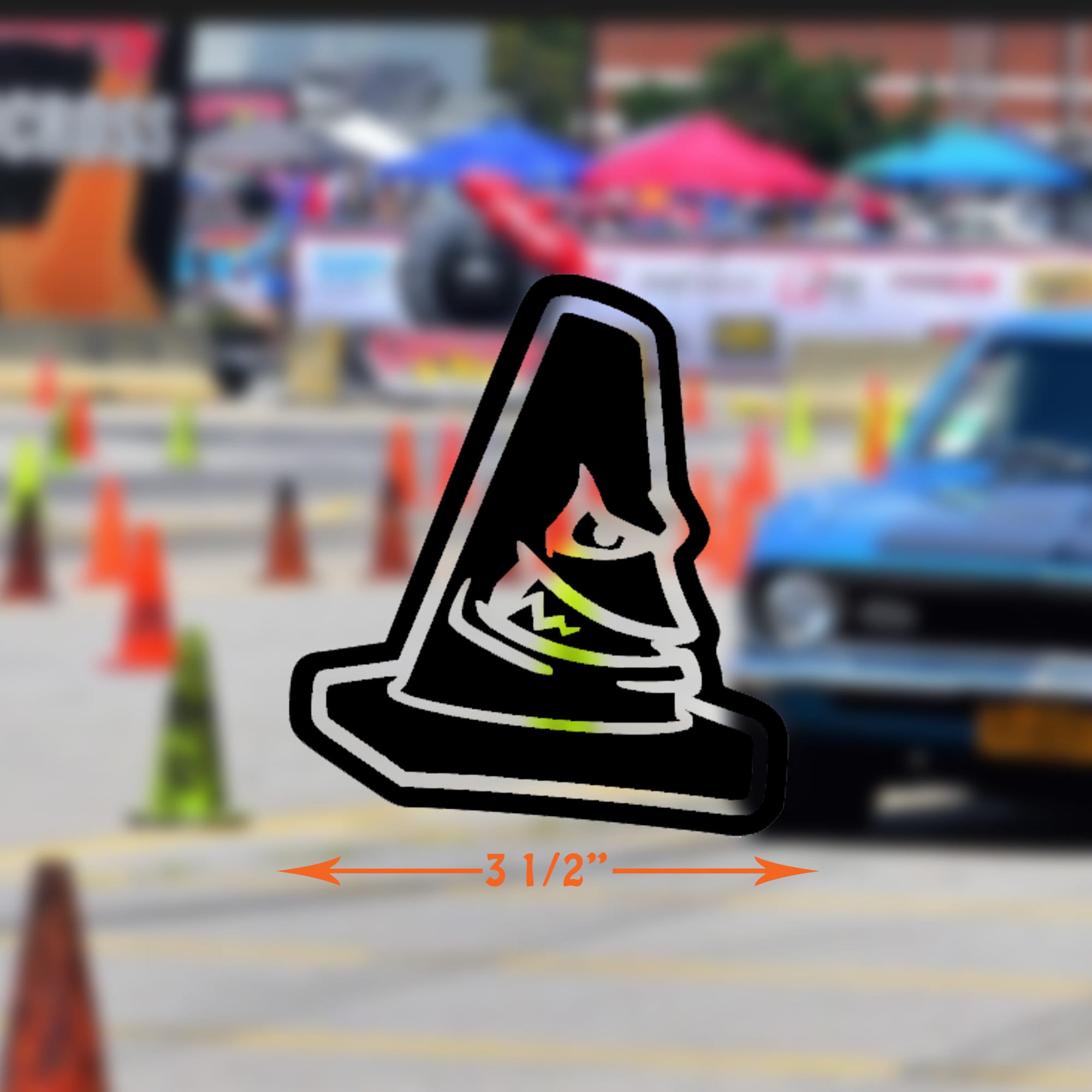 Autocross Cone Road Race Sticker, Vinyl Decal. PAIR Includes Free ...