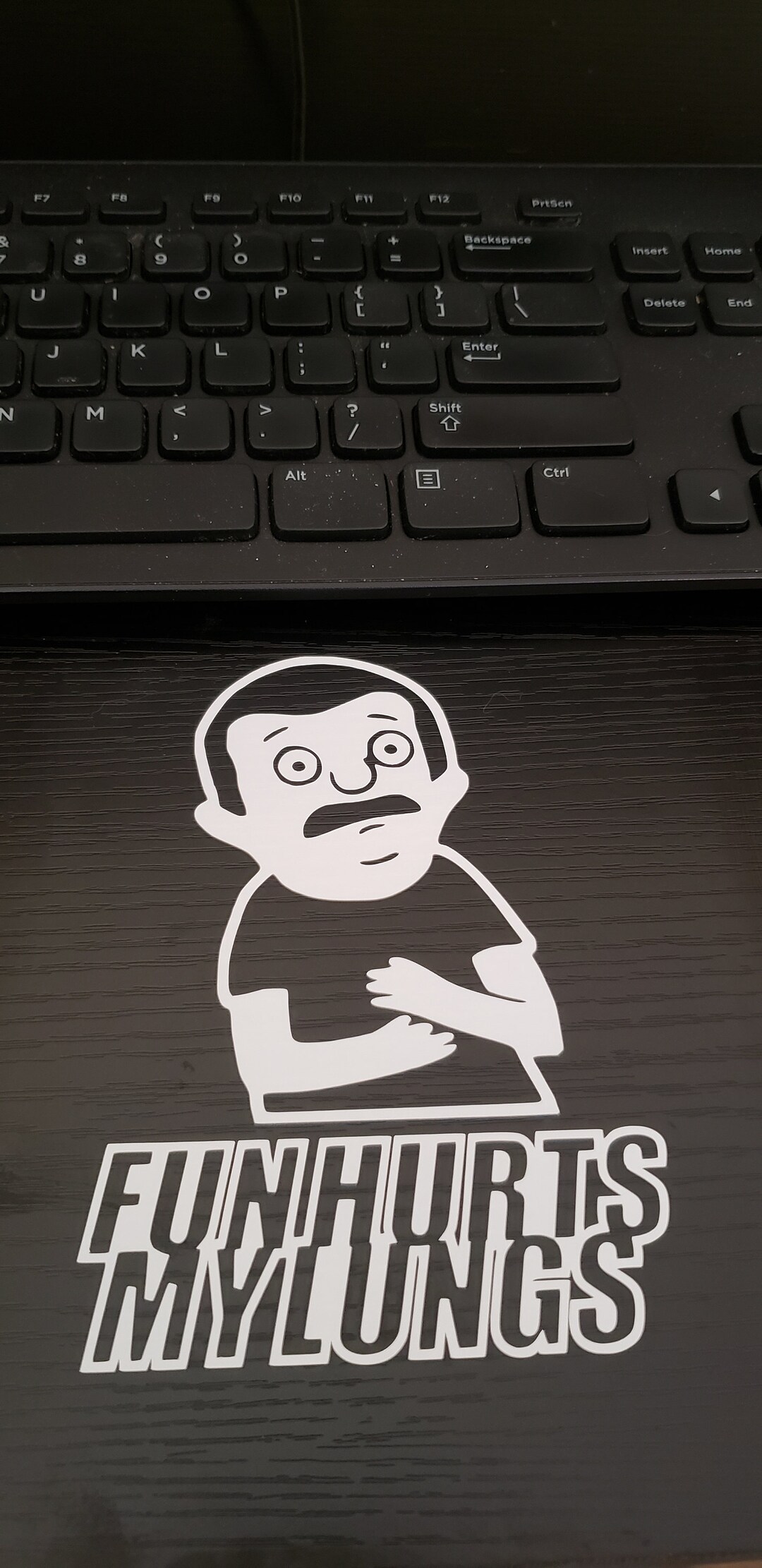 Rudi From Bobs Burgers. Asthma Silhouette Fun White Decal Sticker PAIR ...