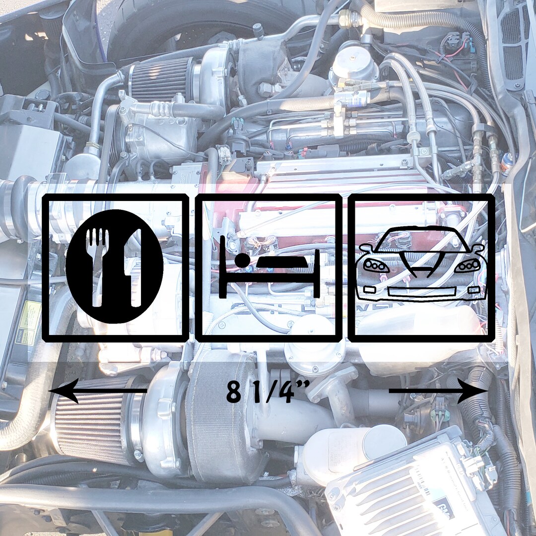 C6 Vette Decal, Eat Sleep Vette Shape Sticker, Car Show Gift, Chevy ...