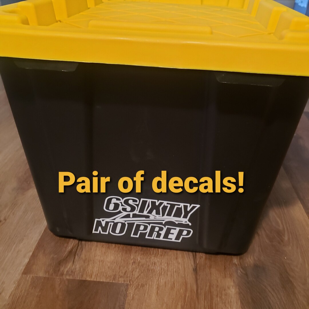 No Prep Fox Body Mustang Drag Race Sticker White Vinyl Decal PAIR ...