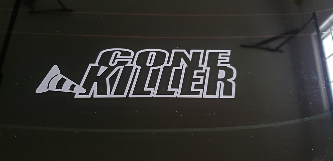 Cone Killer Autocross Road Race Sticker, Vinyl Decal. PAIR Includes ...