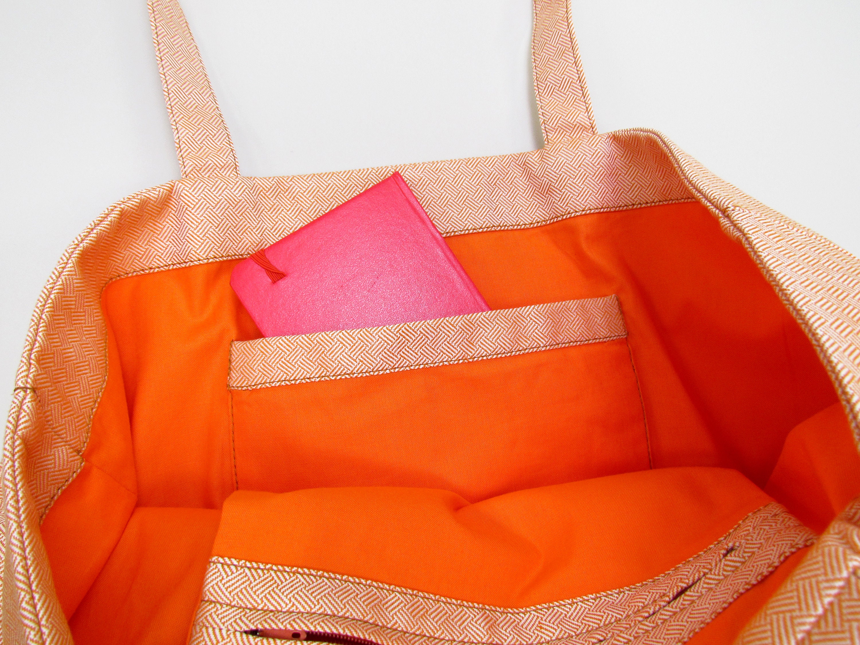 Tote Bag With Pockets Sewing Pattern PDF Large Tote Bag Pattern Sewing ...