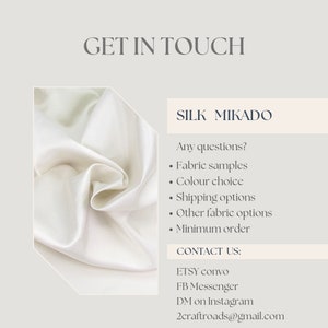 Mikado di seta pura bianco perlato, tessuto pregiato Made in Italy per ...