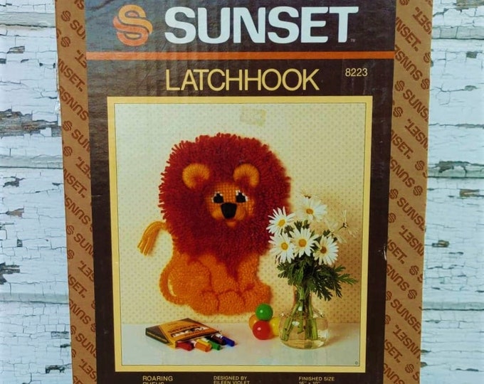 Vintage Latch Hook Kit, Craft Kit for Kids, Retro Decor, Craft Kit for ...