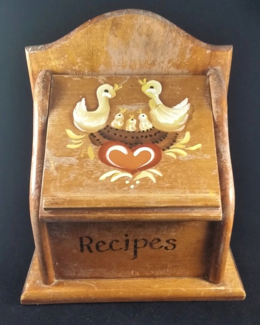 Eclectic Home Decor, Hand Painted Recipe Box, Kitchen and Dining ...
