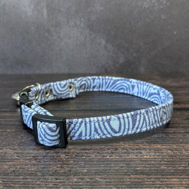 Blue Cat Collar Break-away Clasp Bell Fabric Collar - Etsy