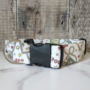 Nerd Dog Collar Adjustable Martingale Optional Fabric | Etsy