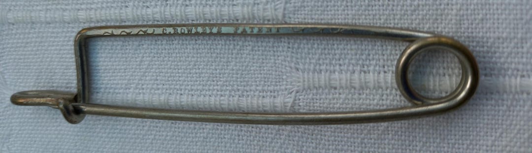 Rare Find. Large Metal Antique Safety Pin. Marked C. Rowley's Patent ...