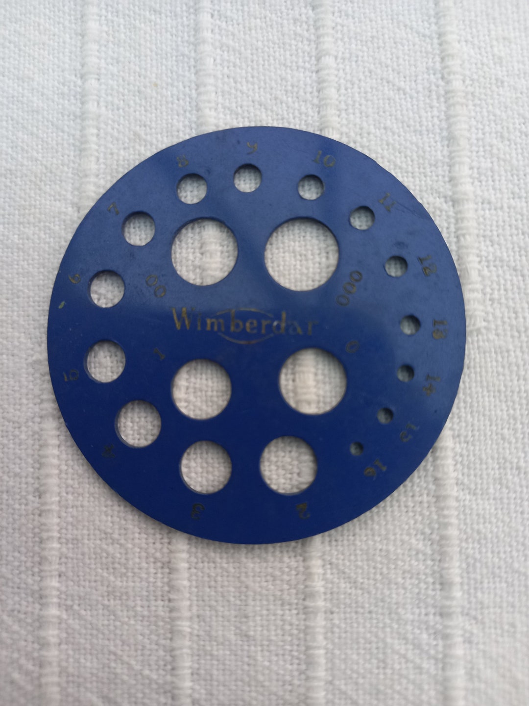 Vintage Circular Blue Plastic Knitting Needle Gauge/sizer. Made by ...