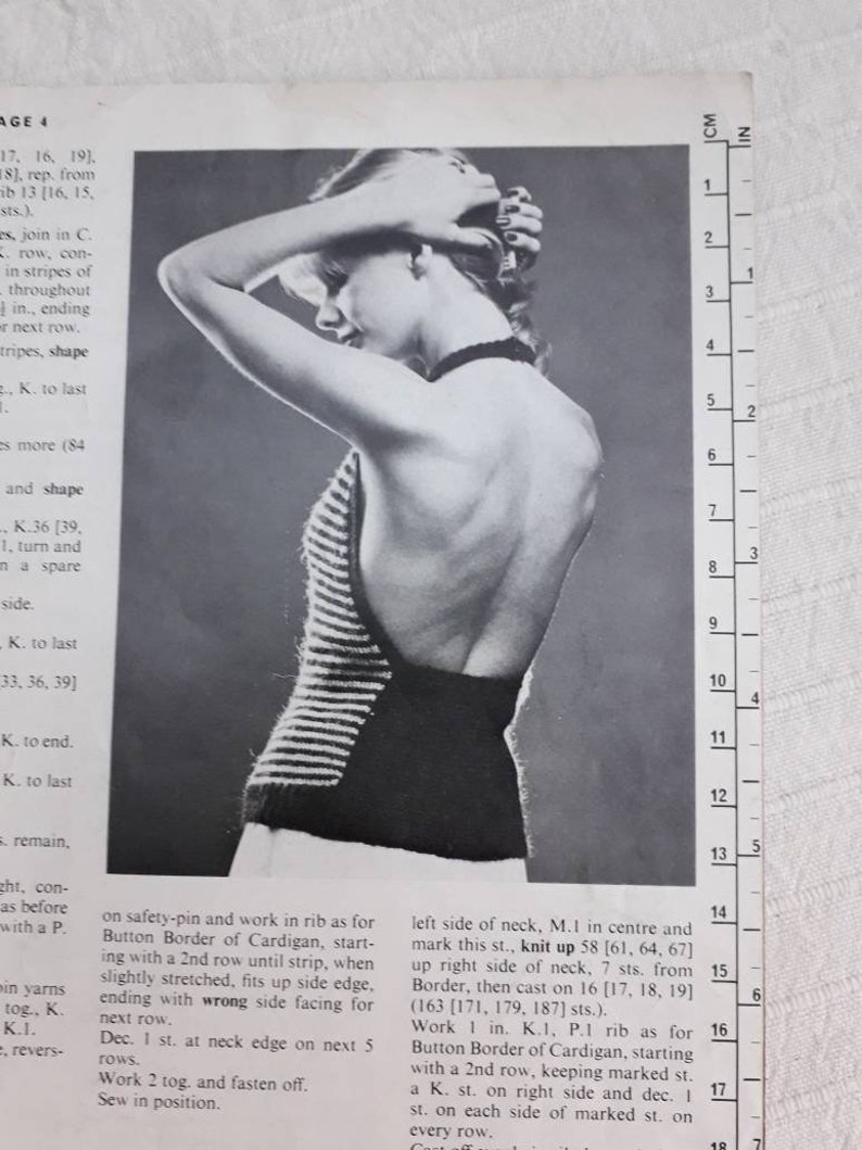 Four Vintage/retro Patons Knitting Patterns. 1970's/ 1980's. Halter ...