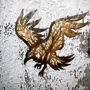 Burning Raven - Etsy