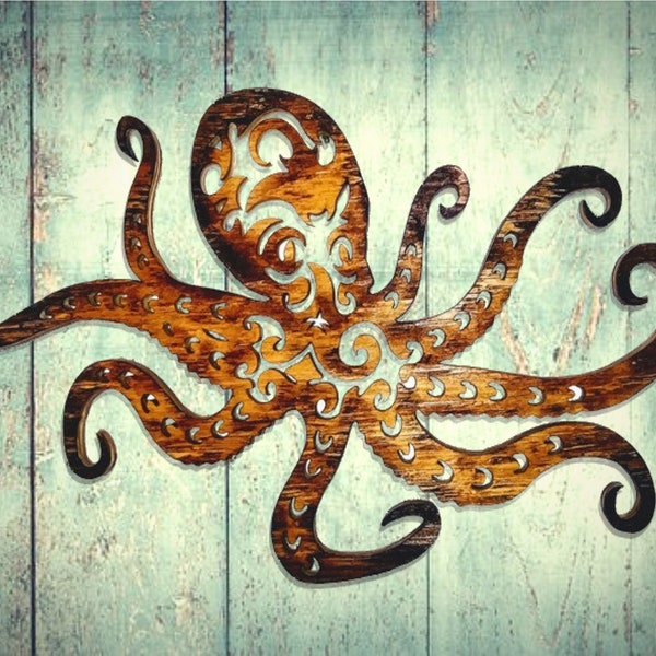 Wooden Octopus - Etsy