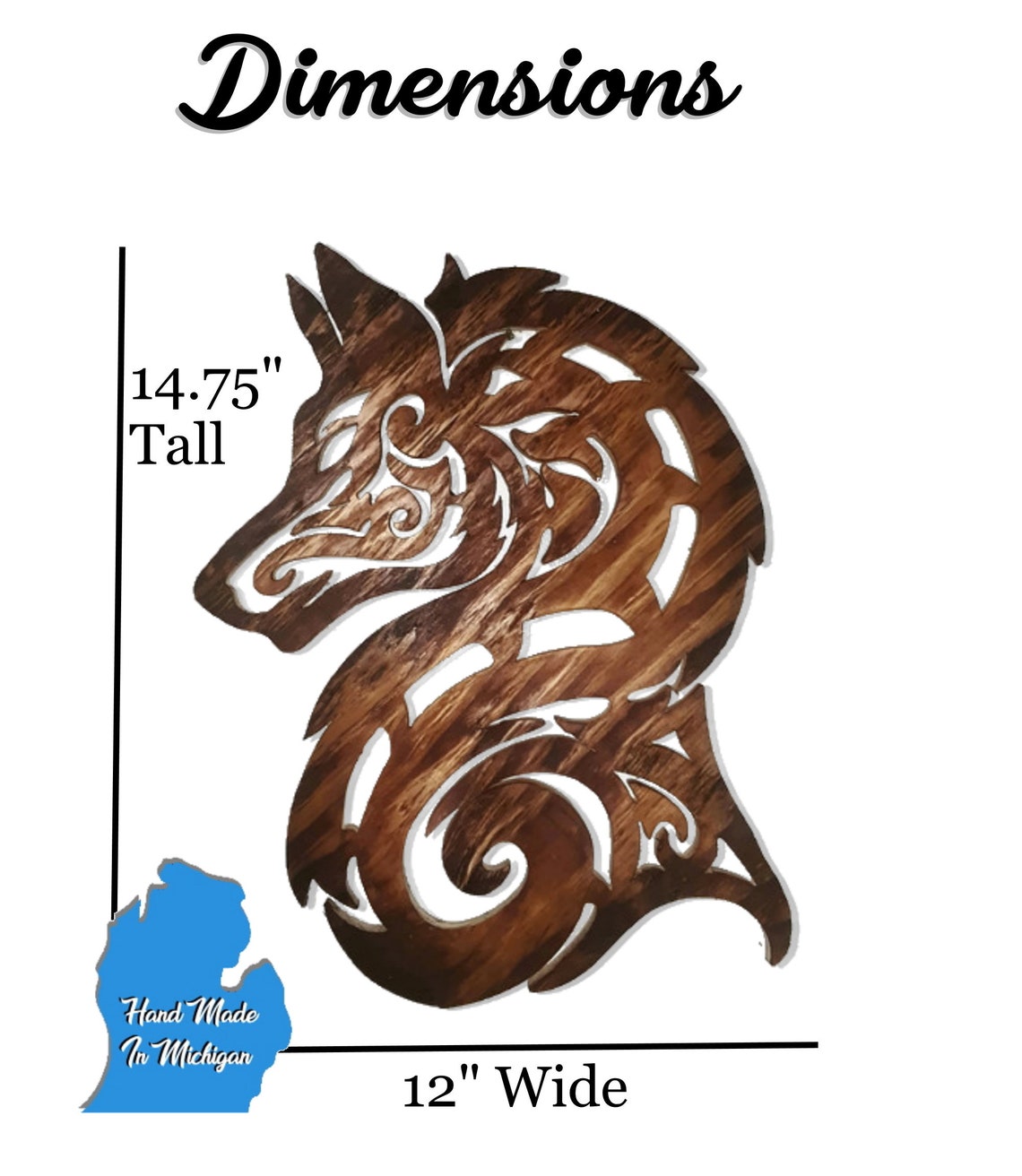 Hand Carved Wolf Wood Wall Art Wolf Painting Wolf Decor - Etsy