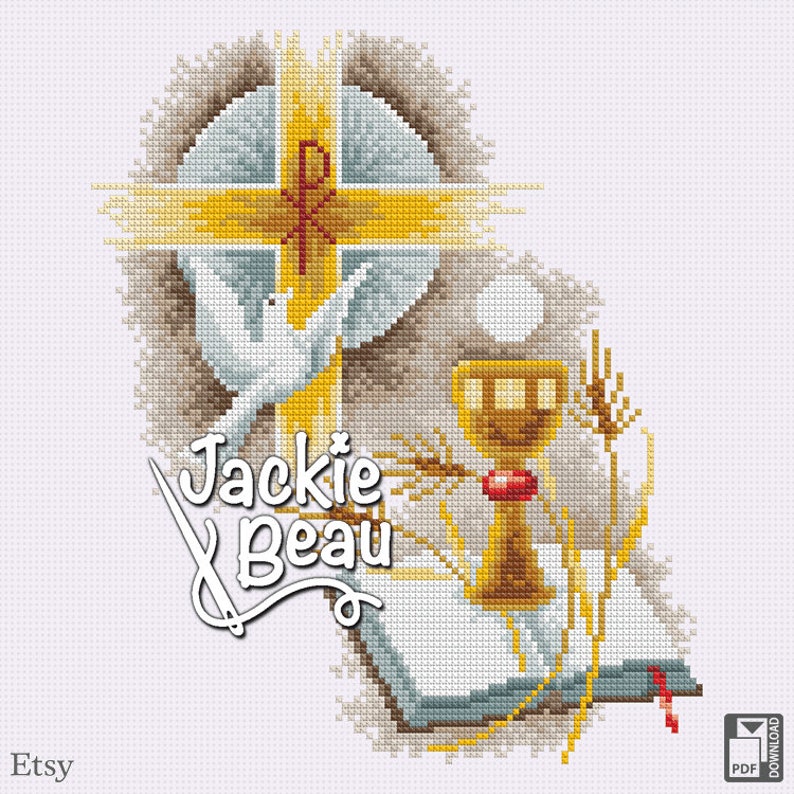 Cross-stitch Pattern Communion by Jackie Beau Pdf - Etsy